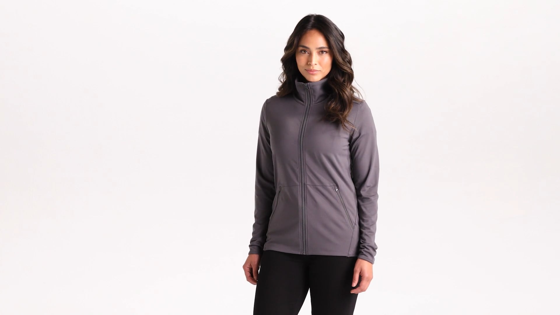 Port Authority® Ladies Accord Stretch Fleece Full-Zip. LK595 | Videos ...