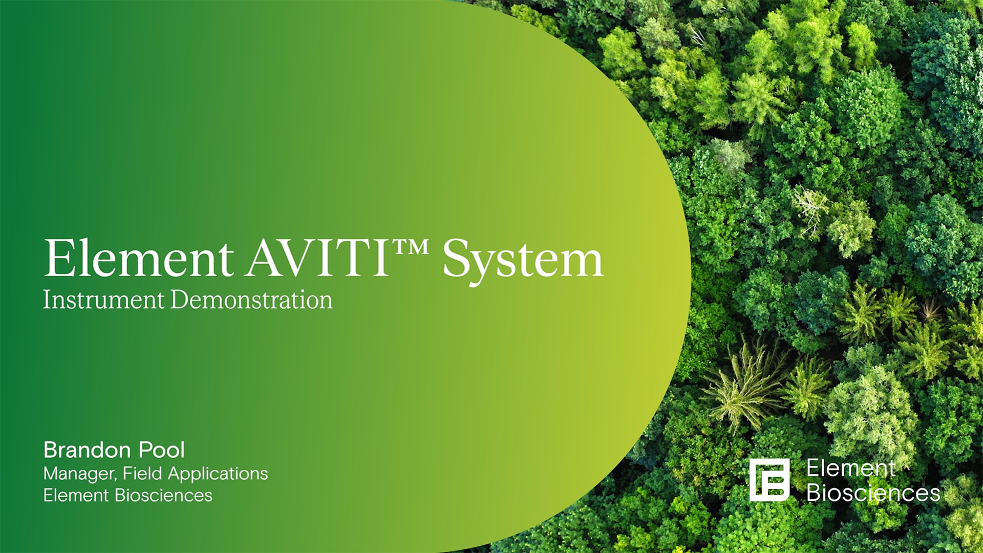 Element AVITI™ System - Instrument Demonstration on Vimeo