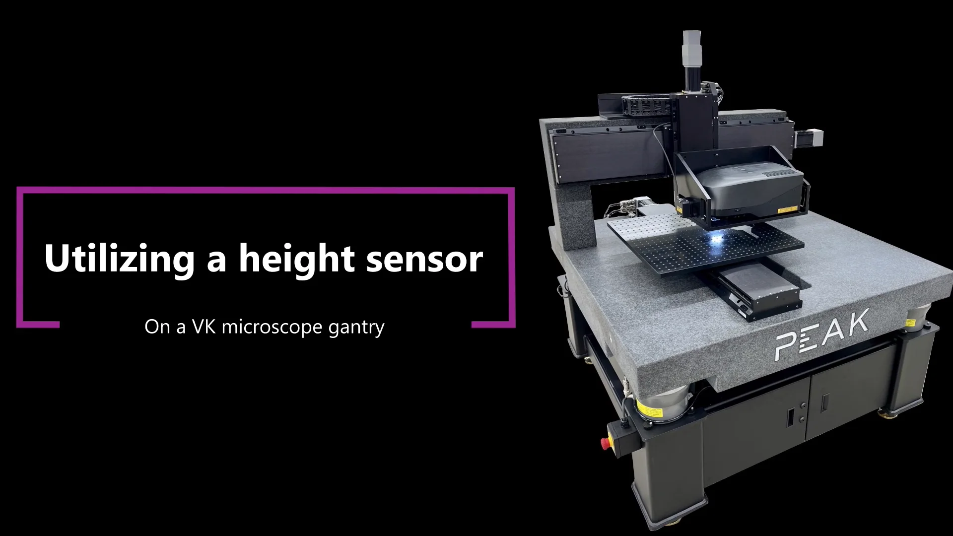 LF-X Microscope Gantry with Height Sensor Optimization on Vimeo