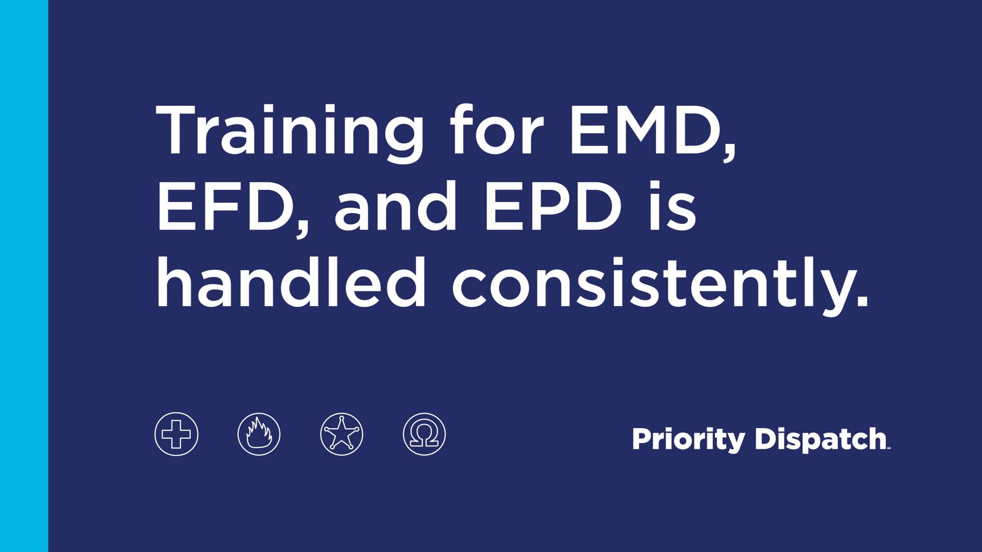 Training for EMD, EFD, and EPD is handled consistently. on Vimeo