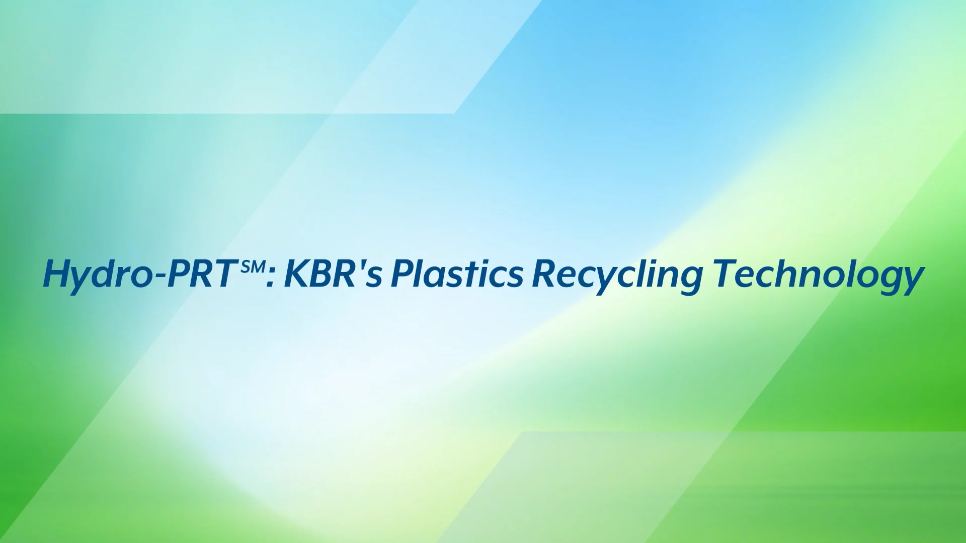 Five In Ten - Hydro-PRT: KBR's Plastics Recycling Technology on Vimeo
