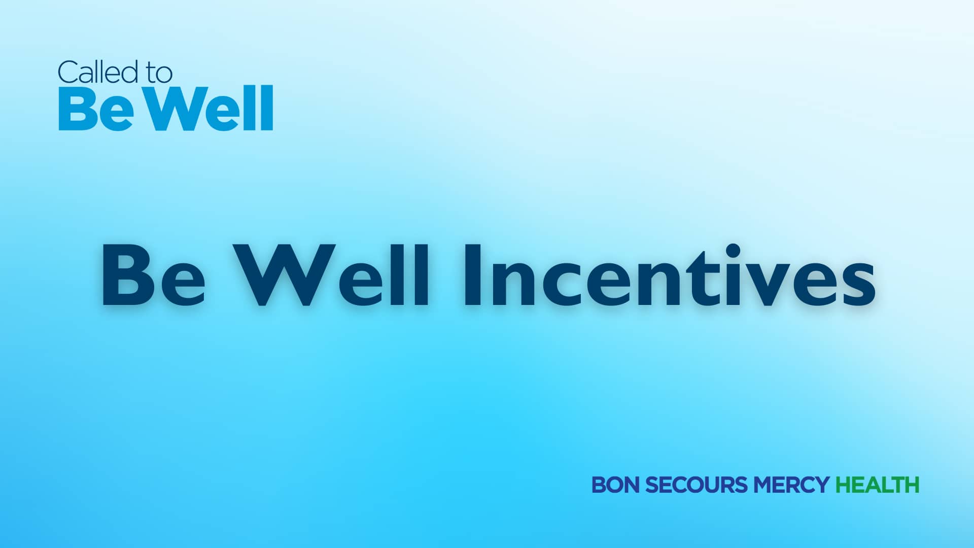 Be Well Incentives on Vimeo