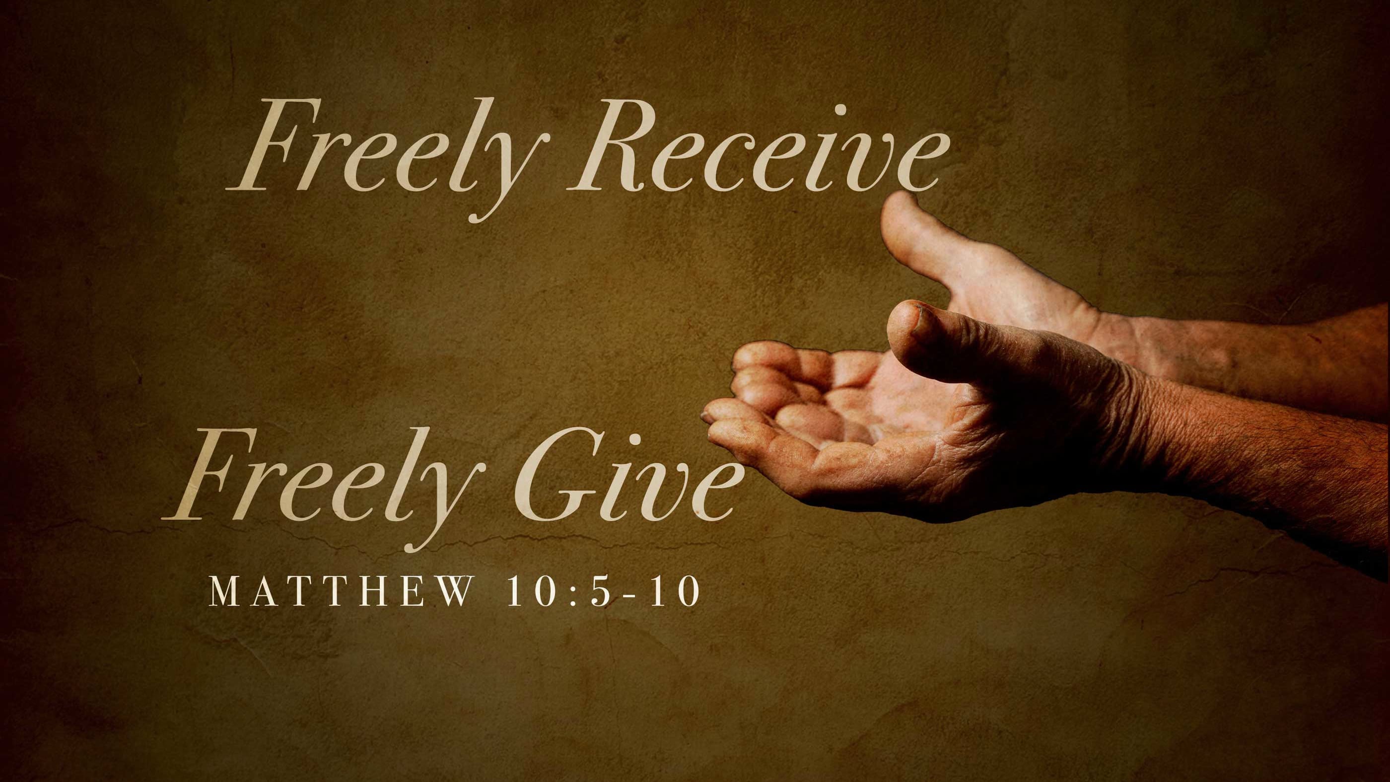 Freely Receive Free Give on Vimeo