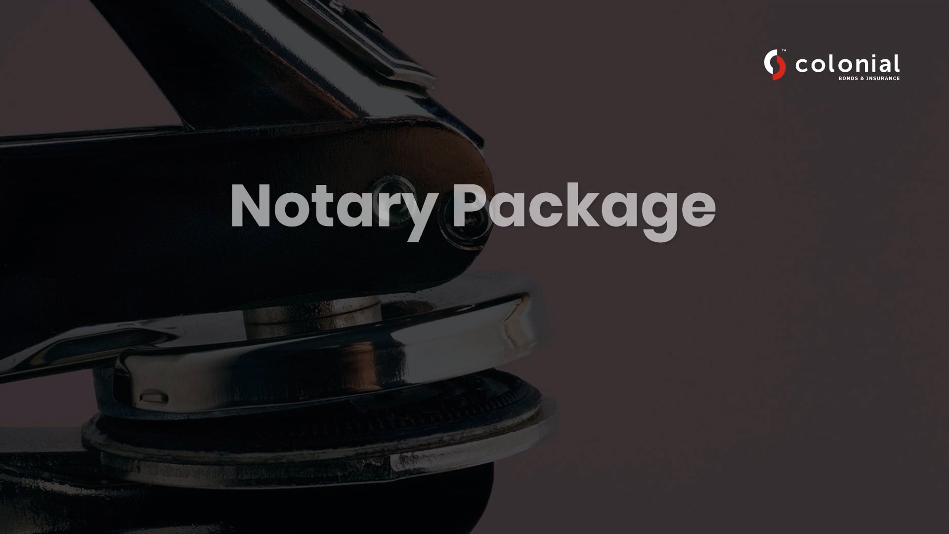Notary Package | Colonial Surety Company on Vimeo
