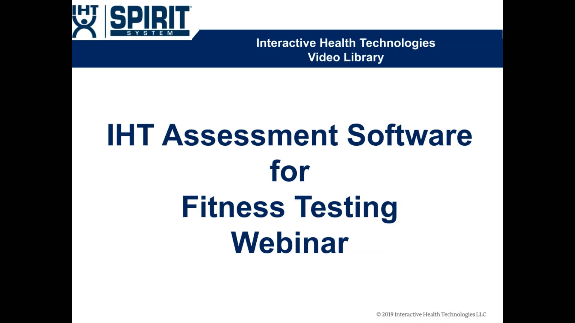IHT Assessment Software for Fitness Testing Webinar on Vimeo