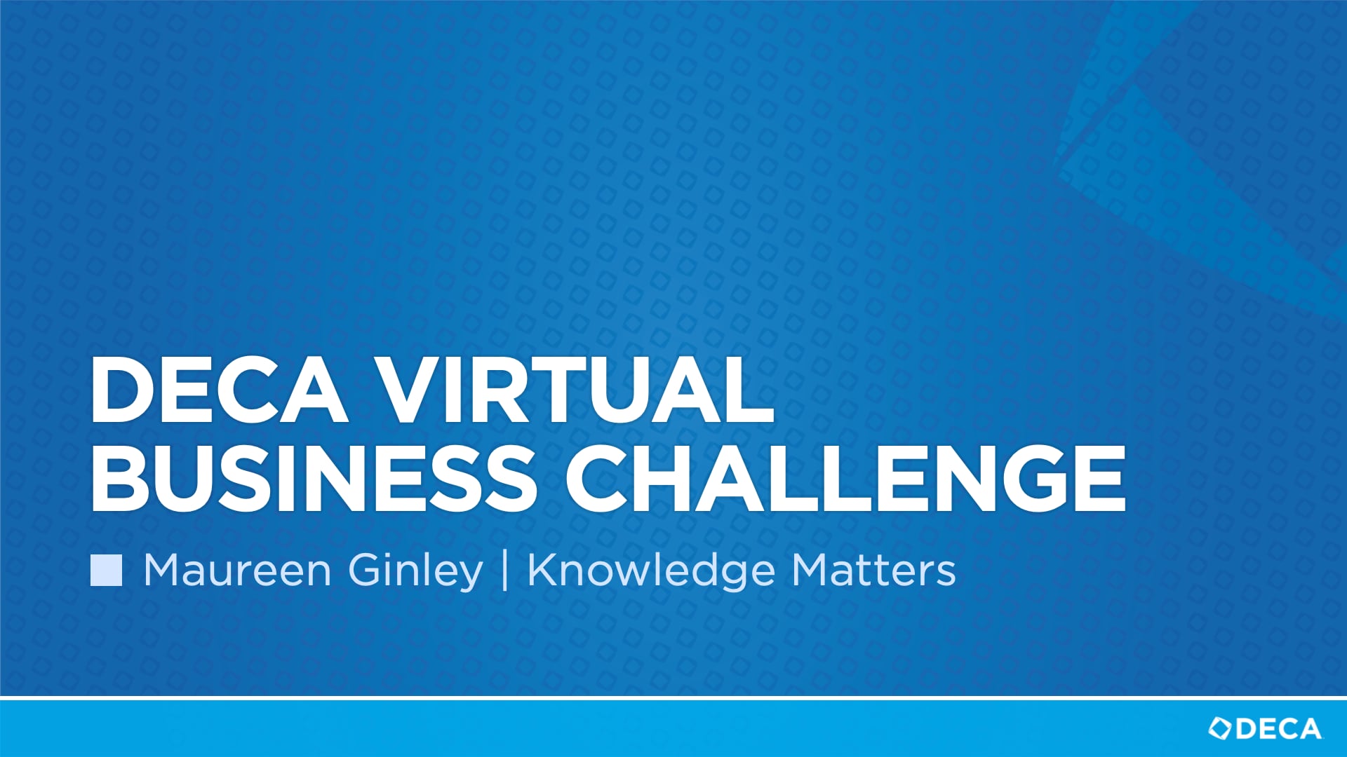 DECA Virtual Business Challenge on Vimeo