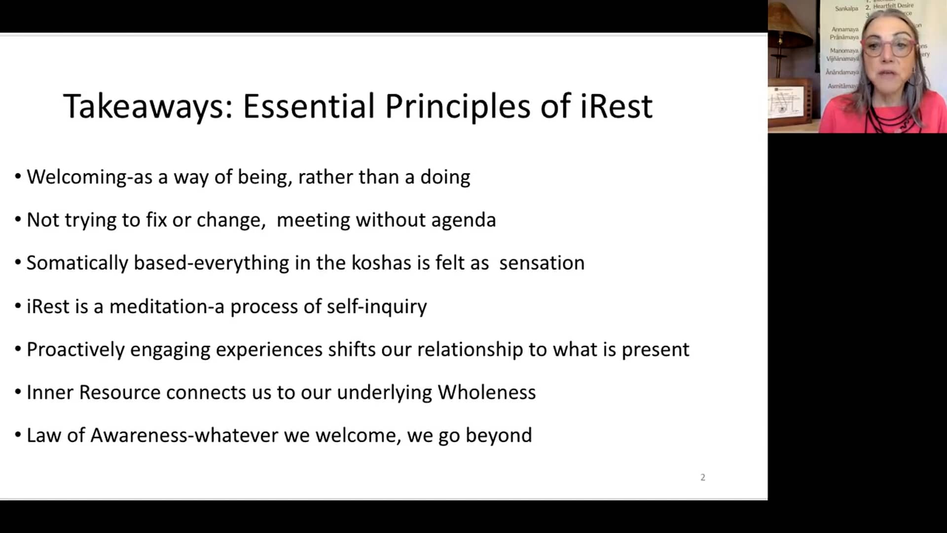 7 Essential Principles of iRest with Karen Soltes on Vimeo