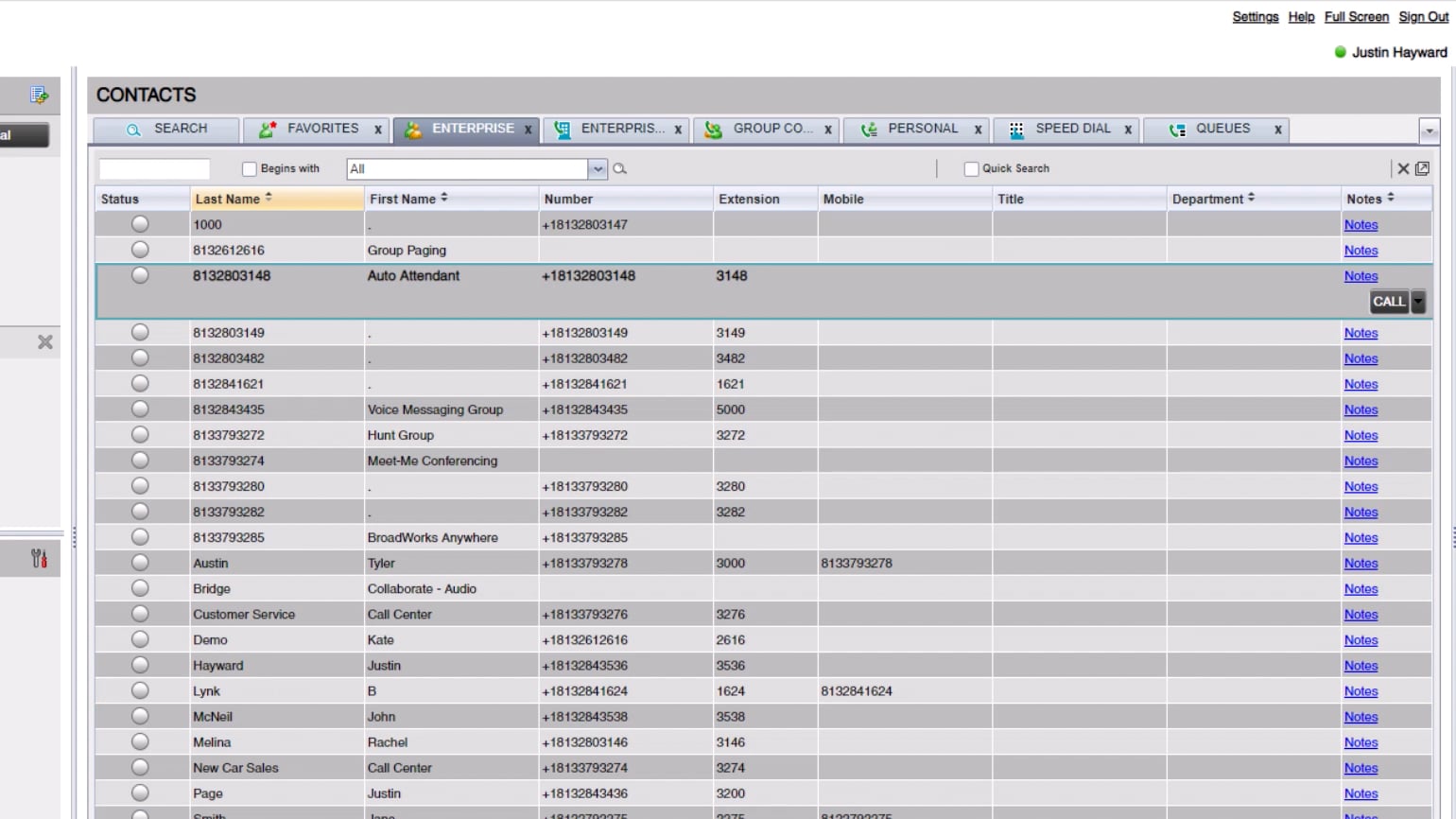 Receptionist - Contacts Pane on Vimeo