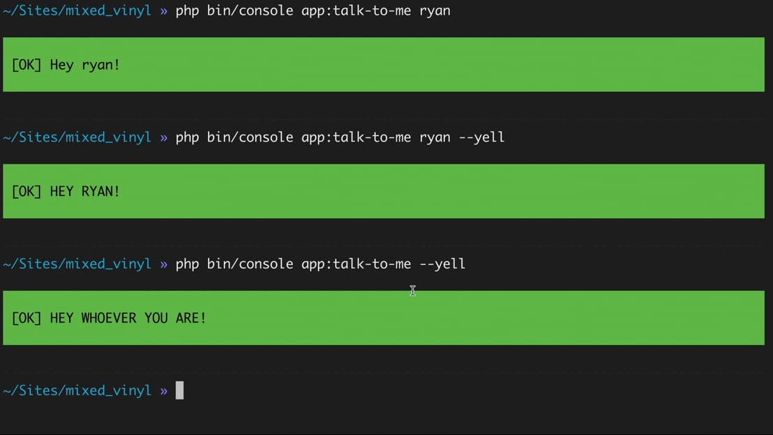 Customizing a Command > Symfony 6 Fundamentals: Services, Config & Environments | SymfonyCasts