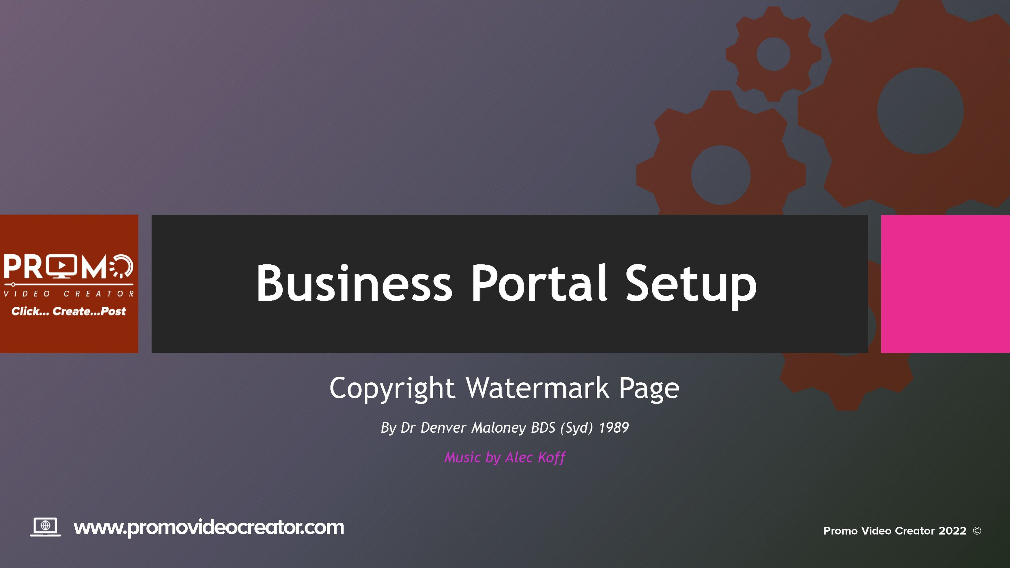Copyright Watermark Page on Vimeo