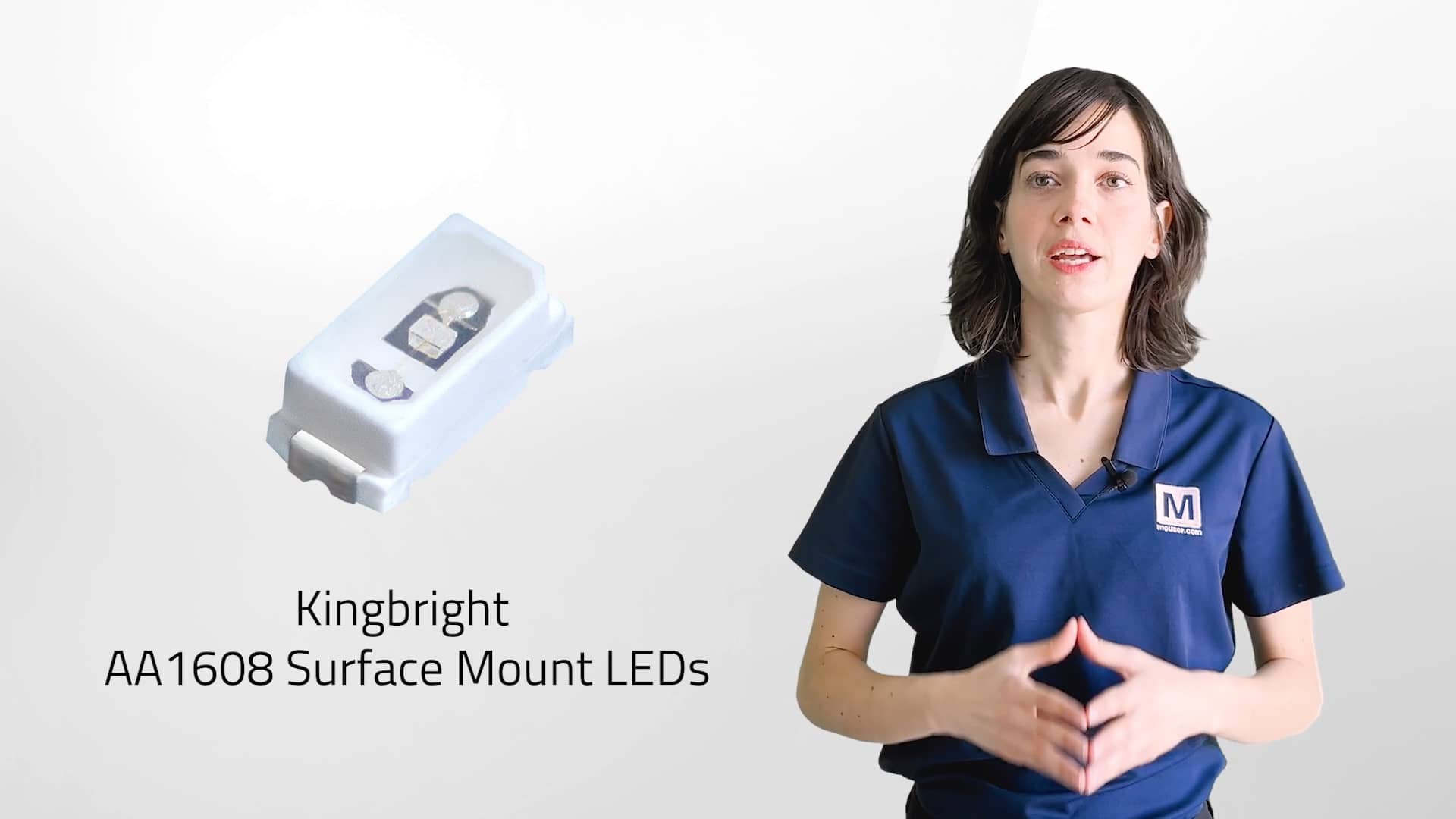 Mouser Electronics - Kingbright AA1608 Surface Mount LEDs on Vimeo