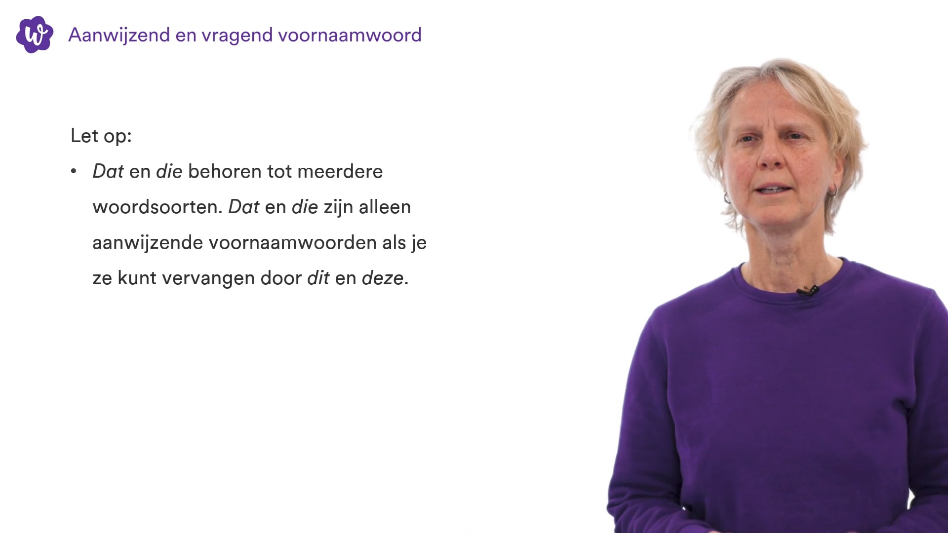 Aanwijzend en vragend voornaamwoord oefenen | StudyGo