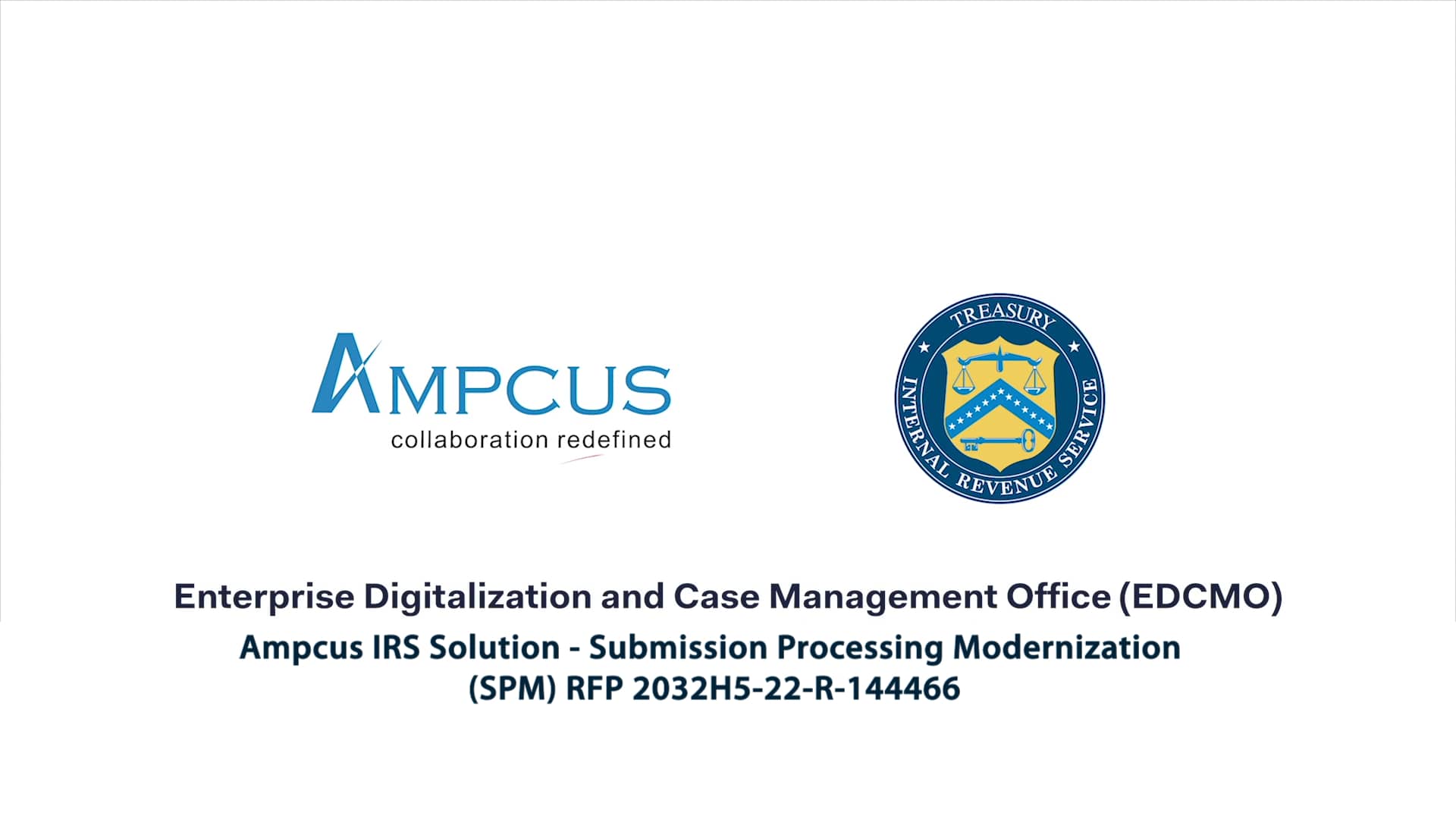 Ampcus IRS Solution - Submission Processing Modernization (SPM) on Vimeo