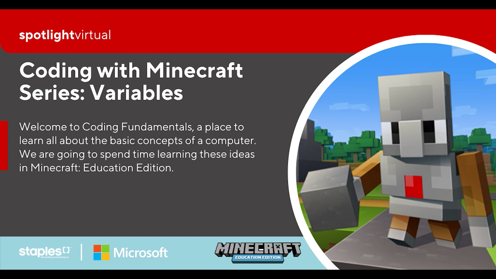 Coding with Minecraft - Variables on Vimeo