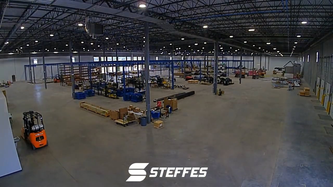 Steffes Shelby Facility Time Lapse 7 25 22 on Vimeo
