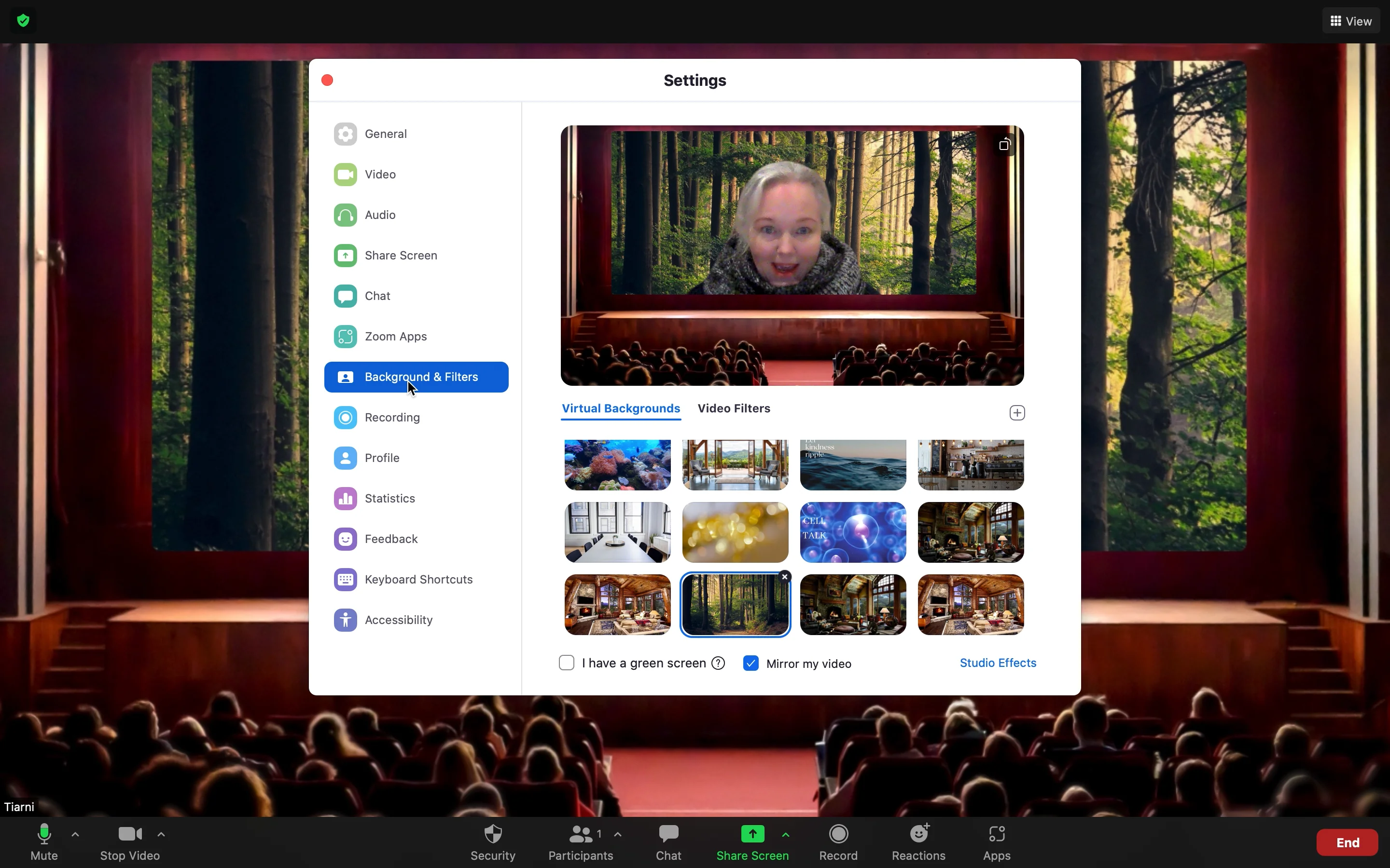 Virtual backgrounds on Zoom on Vimeo