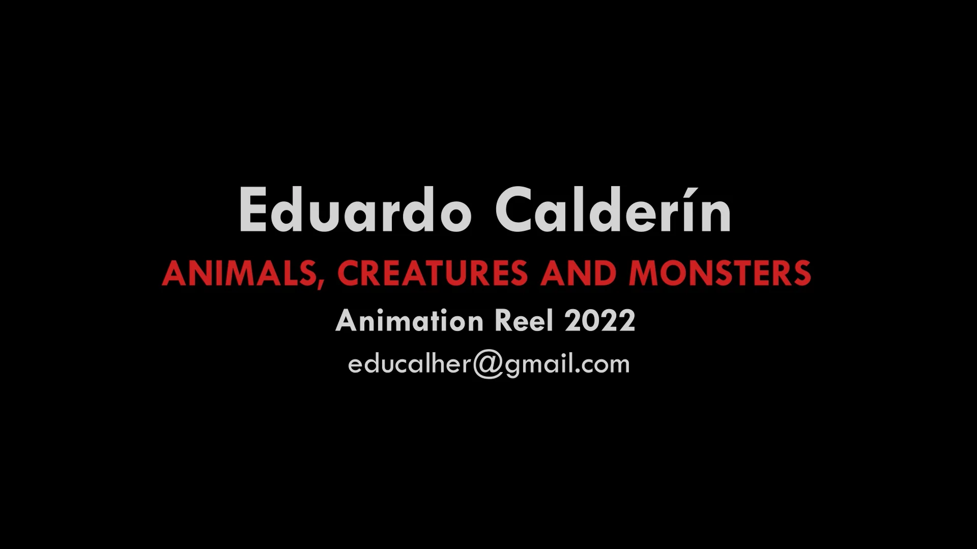 Animation Reel - Animals, creatures and monsters (2022)