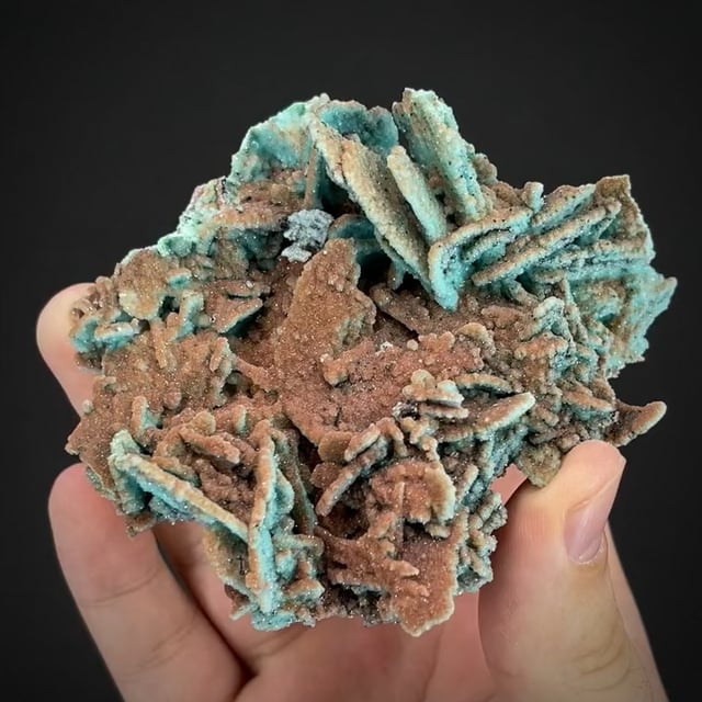 Drusy Quartz on Chrysocolla after Malachite after Azurite w/ Hematite | Tenke-Fungurume area ...
