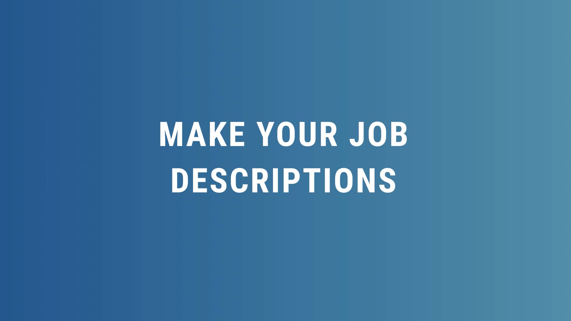 Visual Job Descriptions that Work! on Vimeo