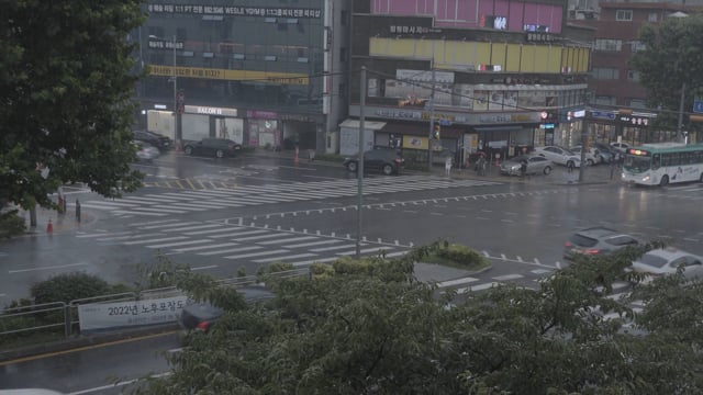 Rain Intersection Crossroad - Free video on Pixabay