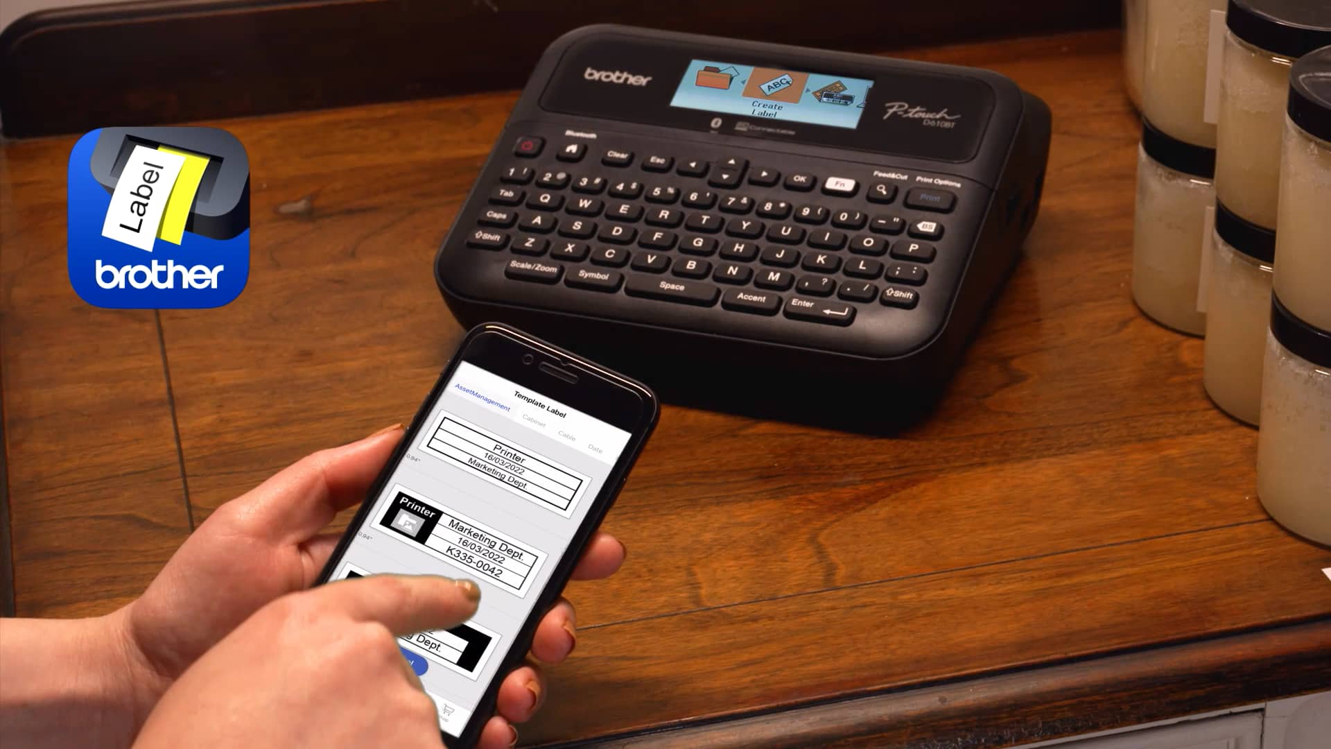 Brother P-touch PTD610BT Label Maker on Vimeo