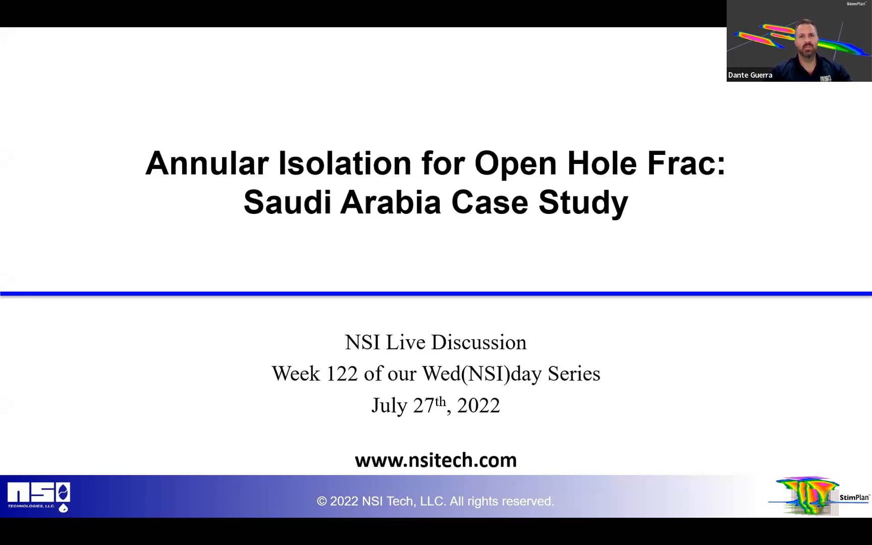 Wed(NSI)day - 7/27/22 - Annular Isolation for Open Hole Frac – Saudi Arabia Case Study on Vimeo