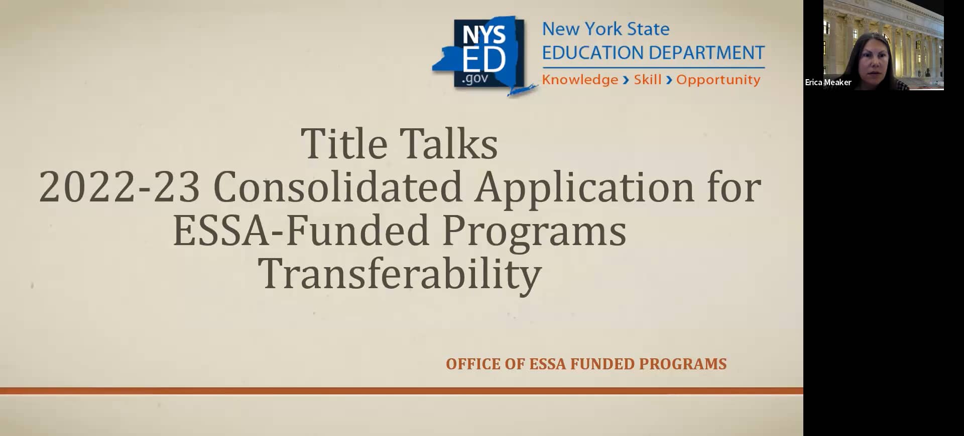 Title Talks - 2022-23 Consolidated Application for ESSA-Funded Programs ...