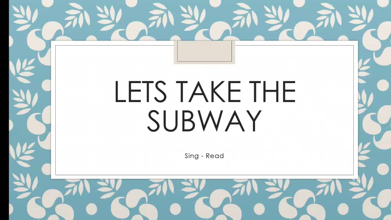 let's take the subway on Vimeo