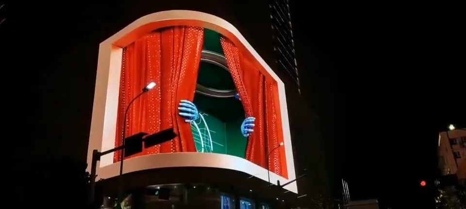 3D led display #OOH on Vimeo