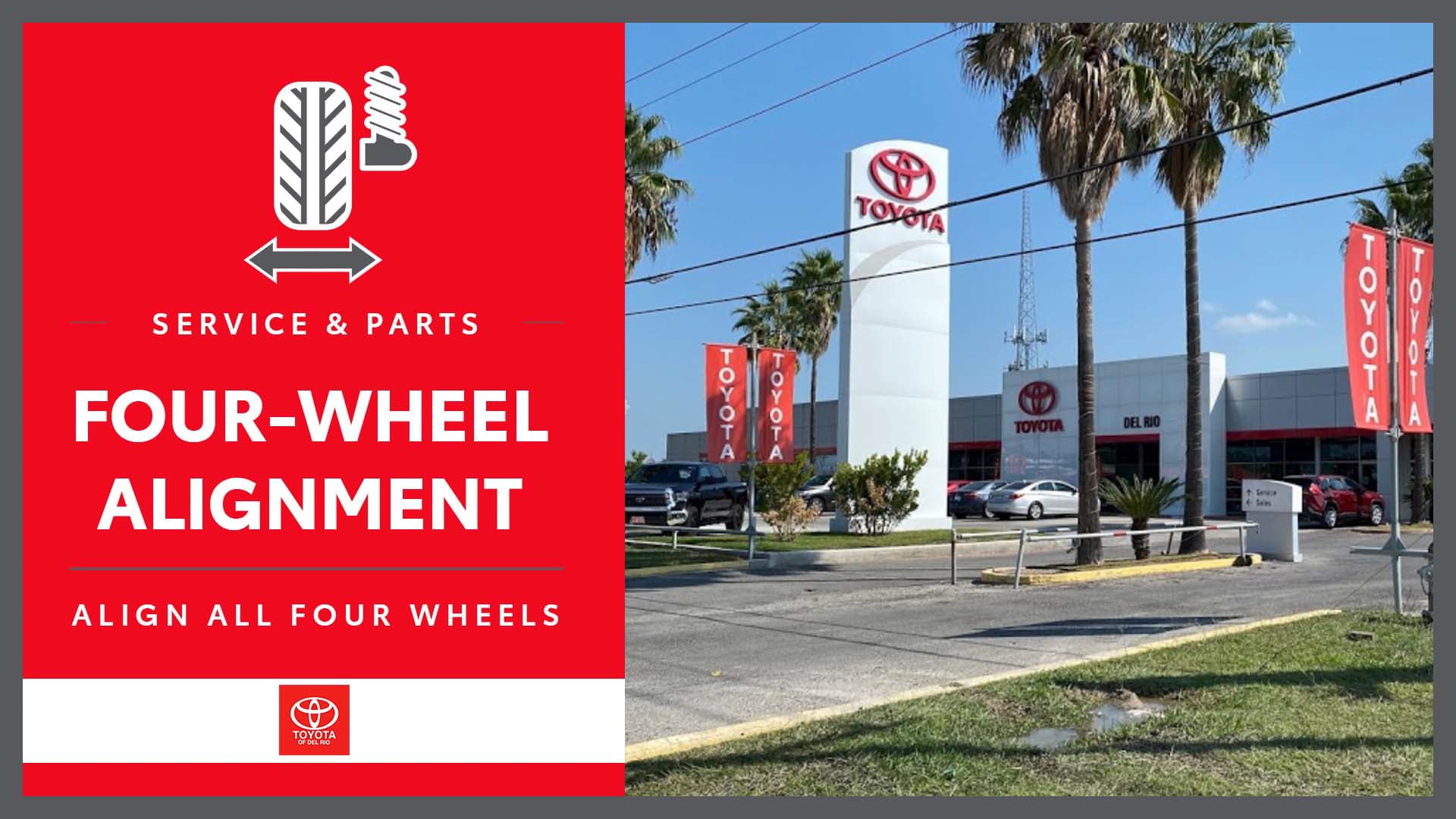 Toyota Four-Wheel Alignment Del Rio, TX // Toyota of Del Rio Service on ...