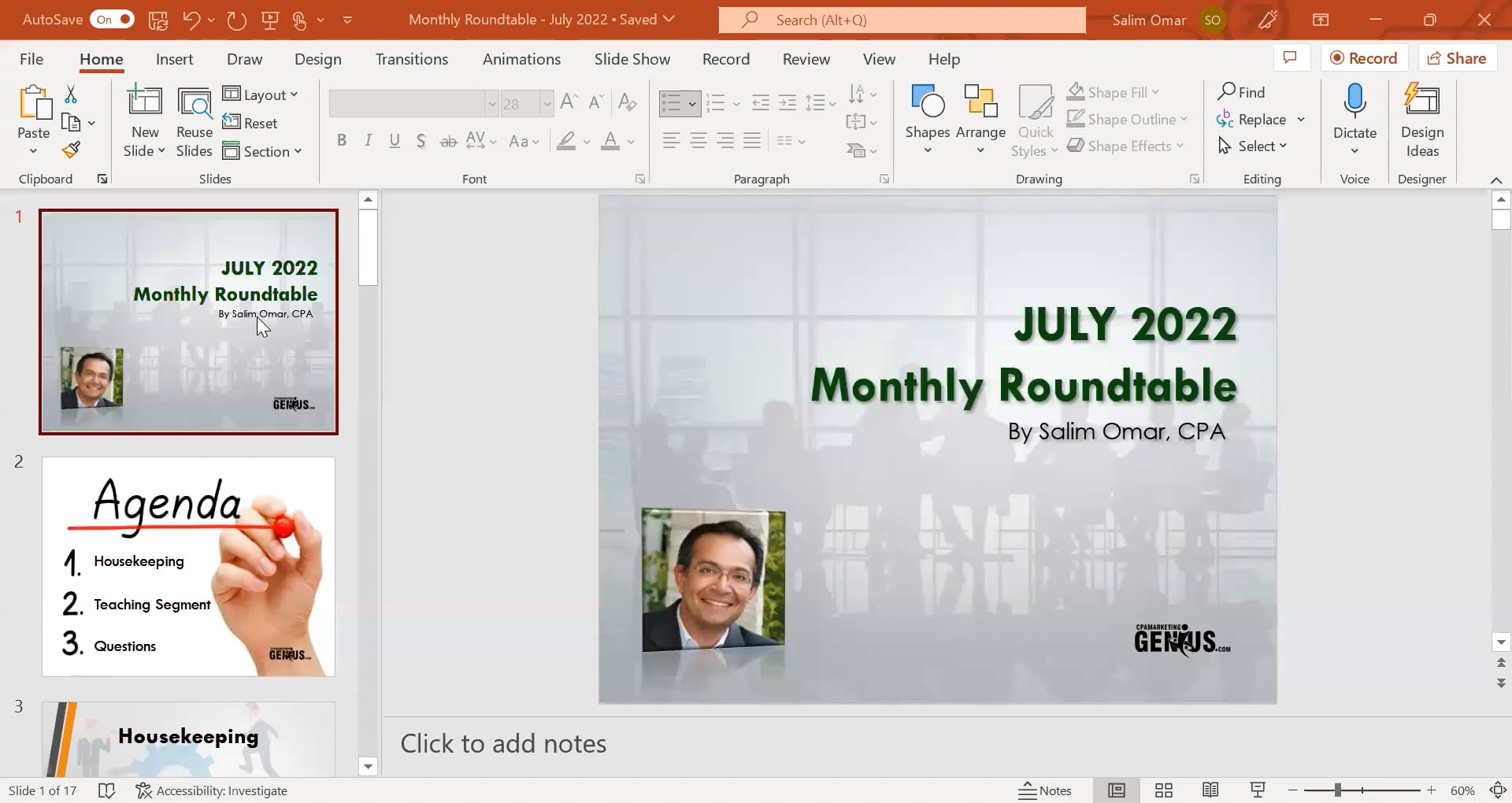 JULY MONTHLY ROUNDTABLE on Vimeo