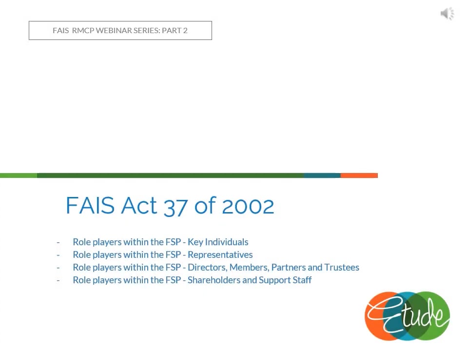 FAIS Act - Fit and Proper of Roleplayers within the FSP.mp4 on Vimeo