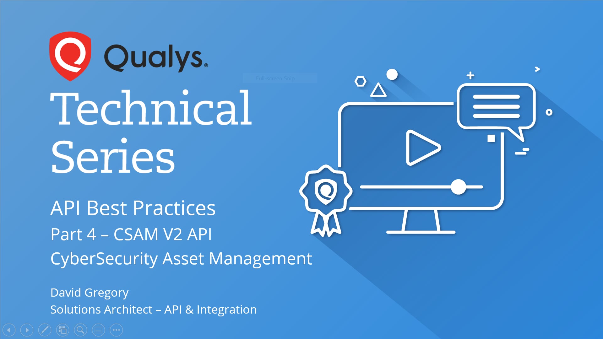 Video Library: Qualys API Fundamentals | Qualys, Inc. Video Library: Qualys API Fundamentals | Qualys, Inc.