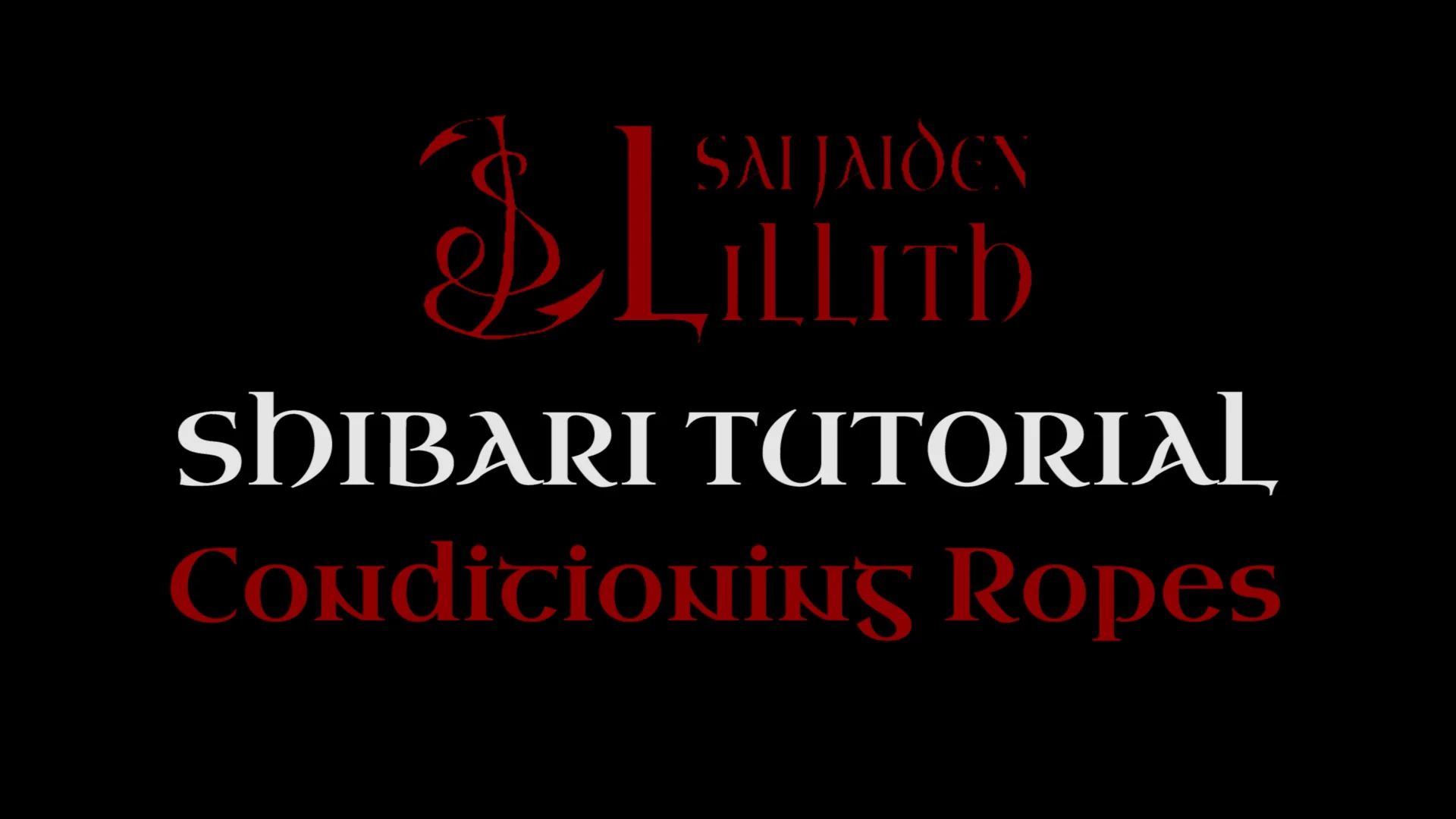 Shibari Tutorials - Conditioning Rope v2.mp4 on Vimeo