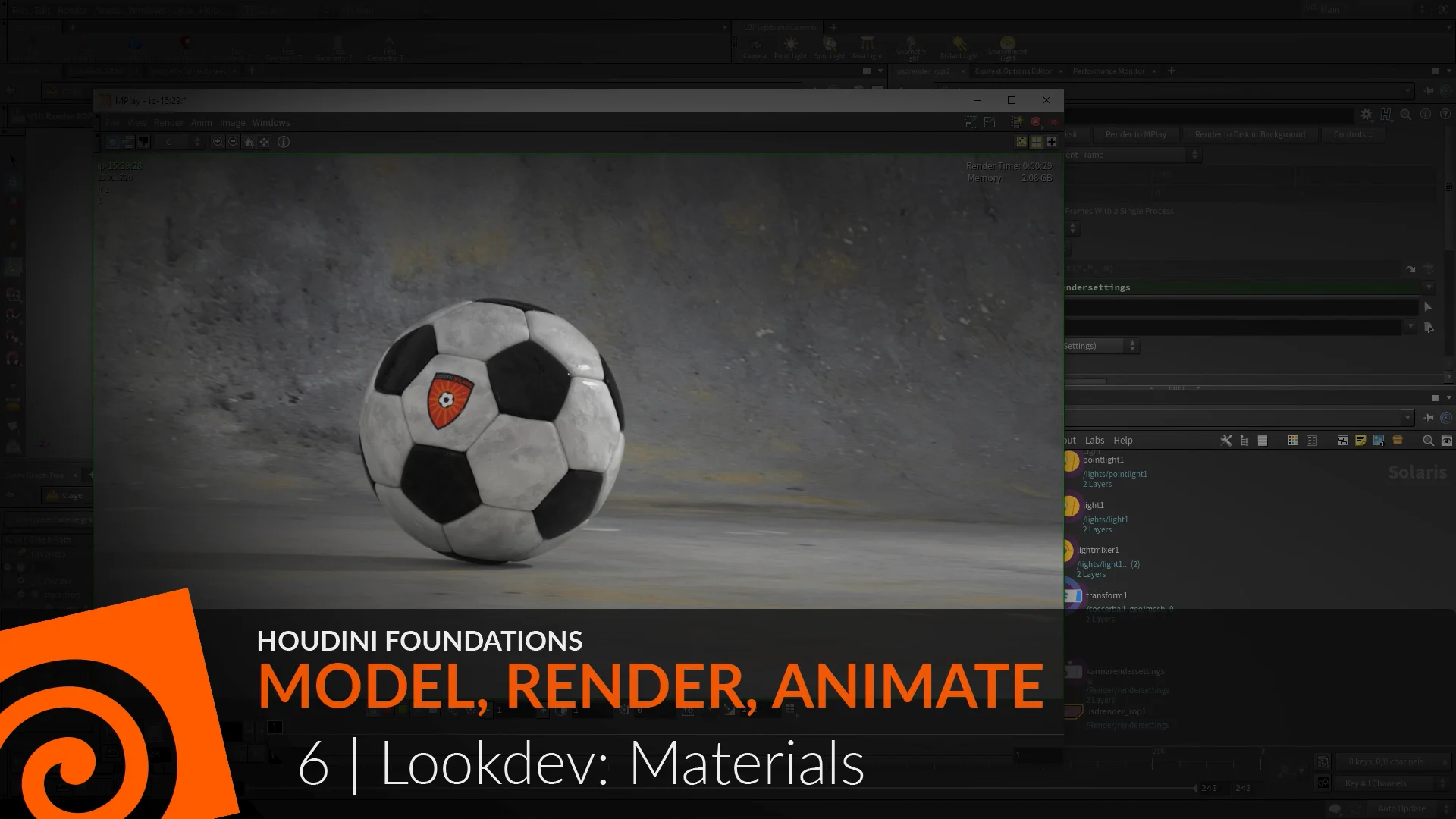 Houdini Foundations | Model Render Animate 6 | Lookdev: Materials