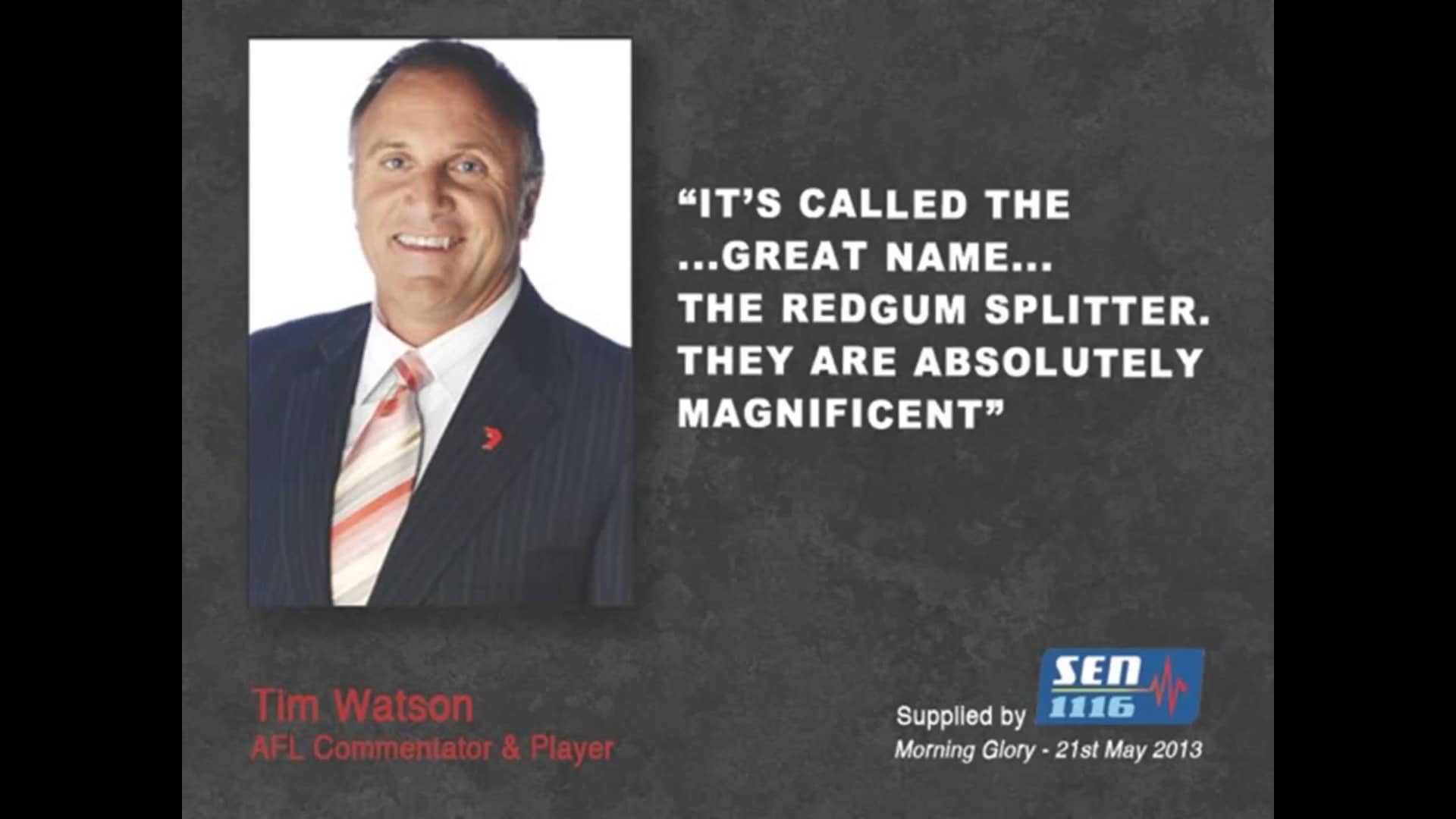 Tim Watson talks about The RedGum Splitter on Vimeo