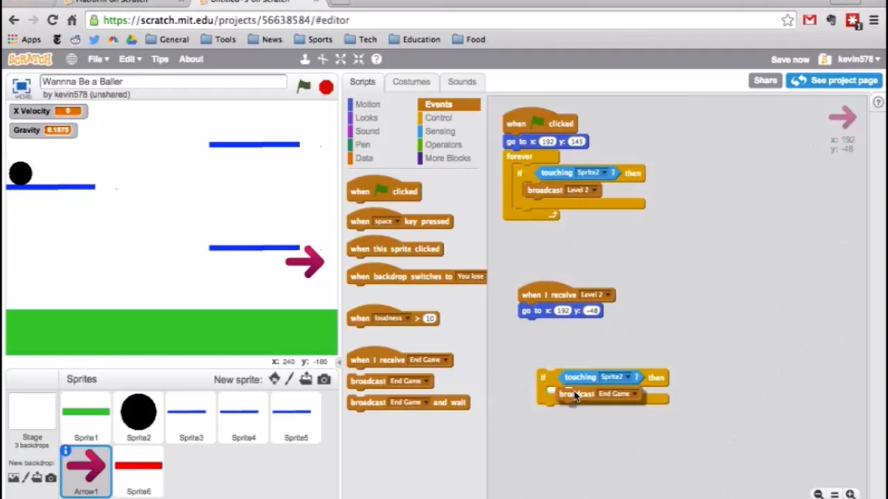 Scratch Tutorial 5_ Platform Game_Seg 09 on Vimeo