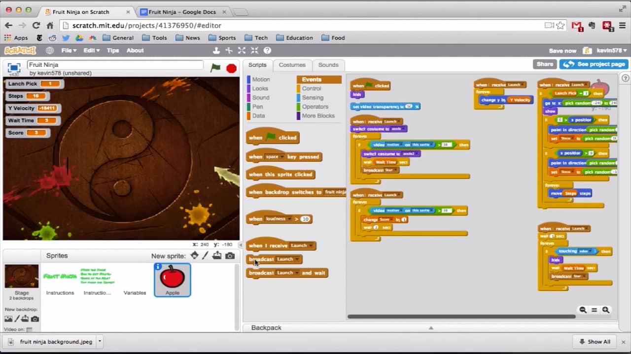 Scratch Tutorial 8_ Fruit Ninja_Seg 09 on Vimeo