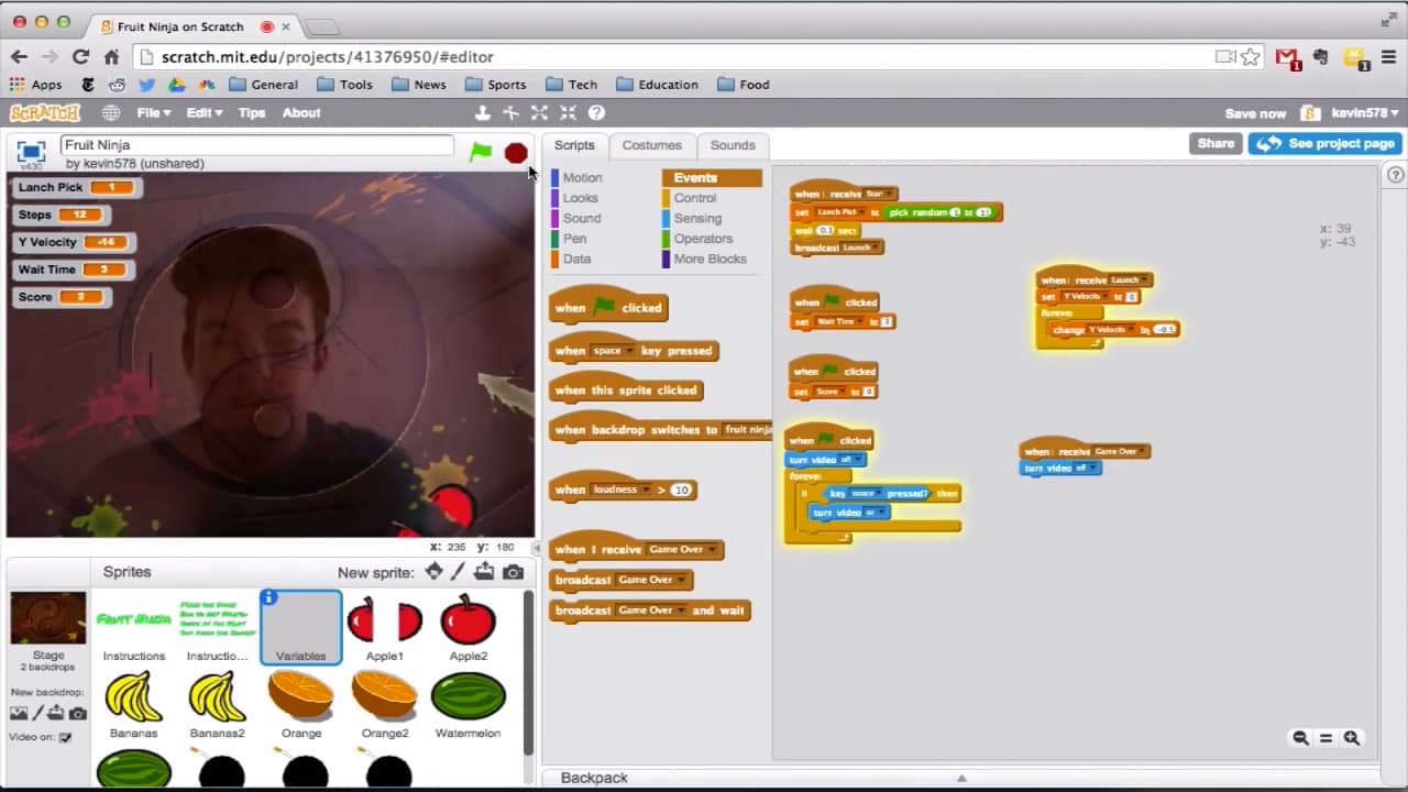 Scratch Tutorial 8_ Fruit Ninja_Seg 12 on Vimeo
