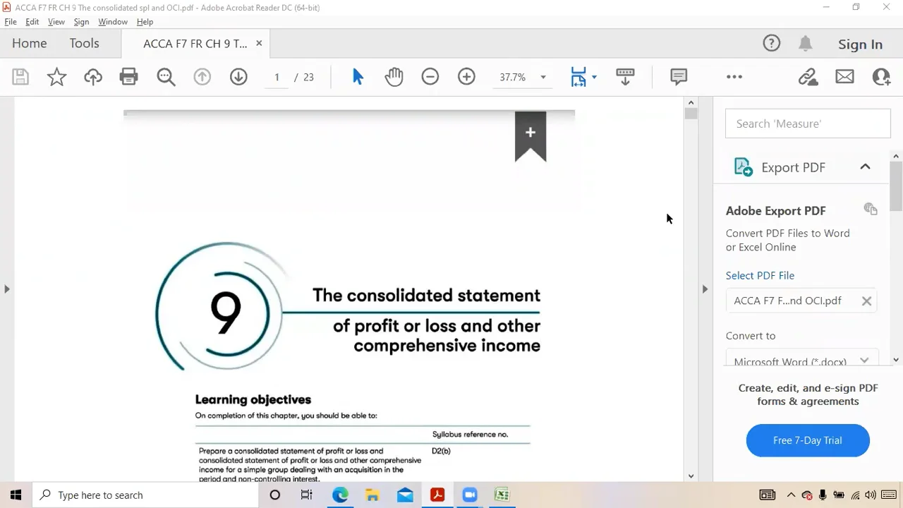 ACCA F7 FR CH 9 THE CONSOLIDATED SPLOCI