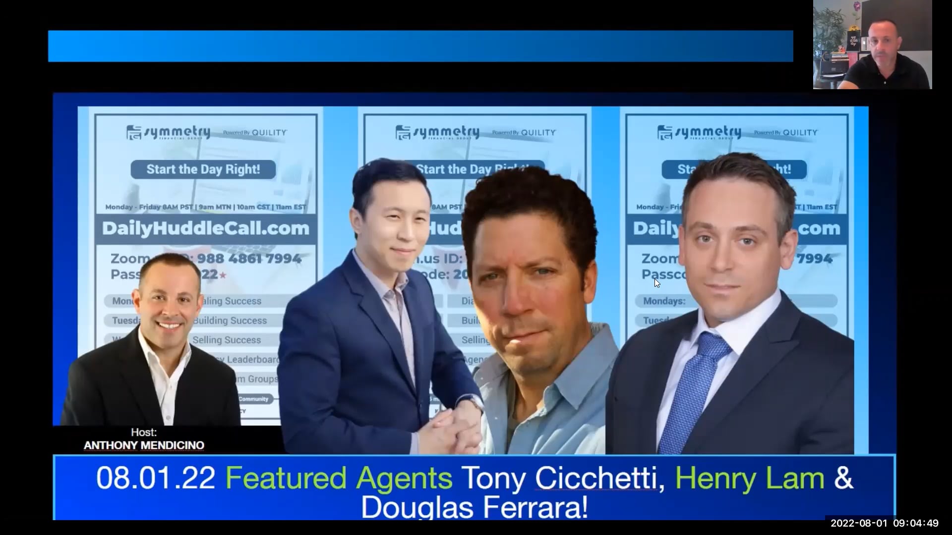08.01.22 Tony Cicchetti, Henry Lam, Douglas Ferrara - SFG Producers: Daily Huddle Call on Vimeo