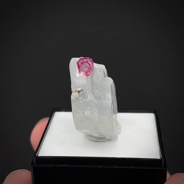 Ruby (rare style of crystal) on Calcite | Mogok Township, Pyin-Oo-Lwin ...