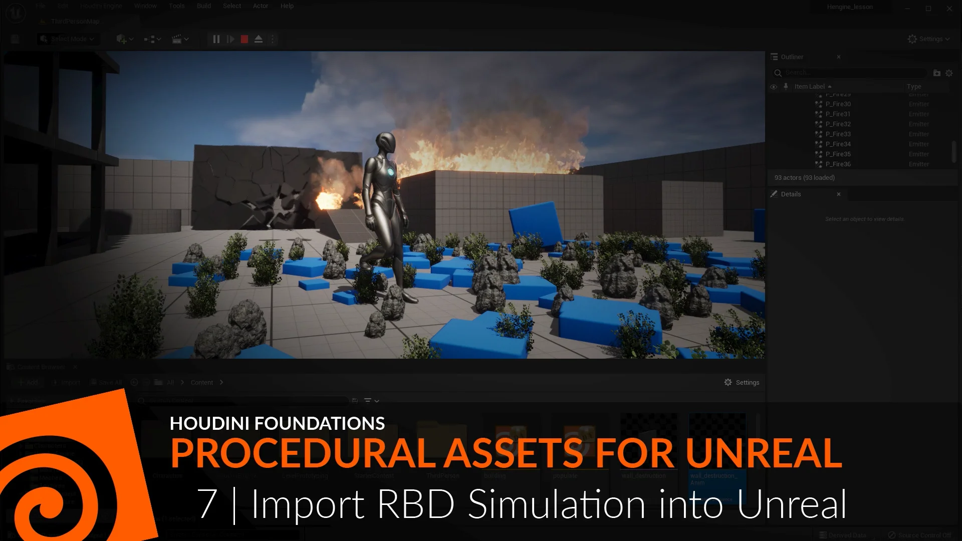 Houdini Foundations | Procedural Assets for Unreal 7 | Import RBD Simulation into Unreal on Vimeo