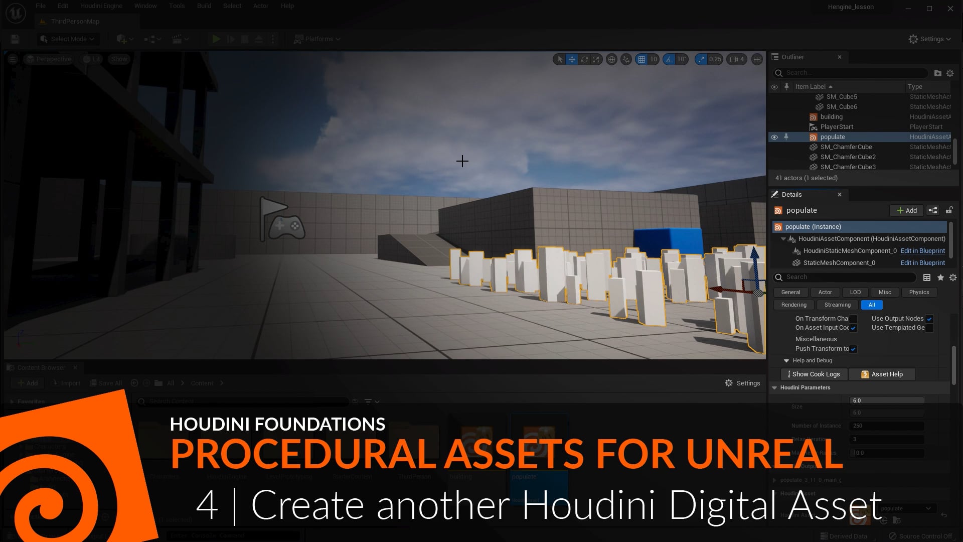 Houdini Foundations | Procedural Assets for Unreal 4 | Create another Houdini Digital Asset on Vimeo