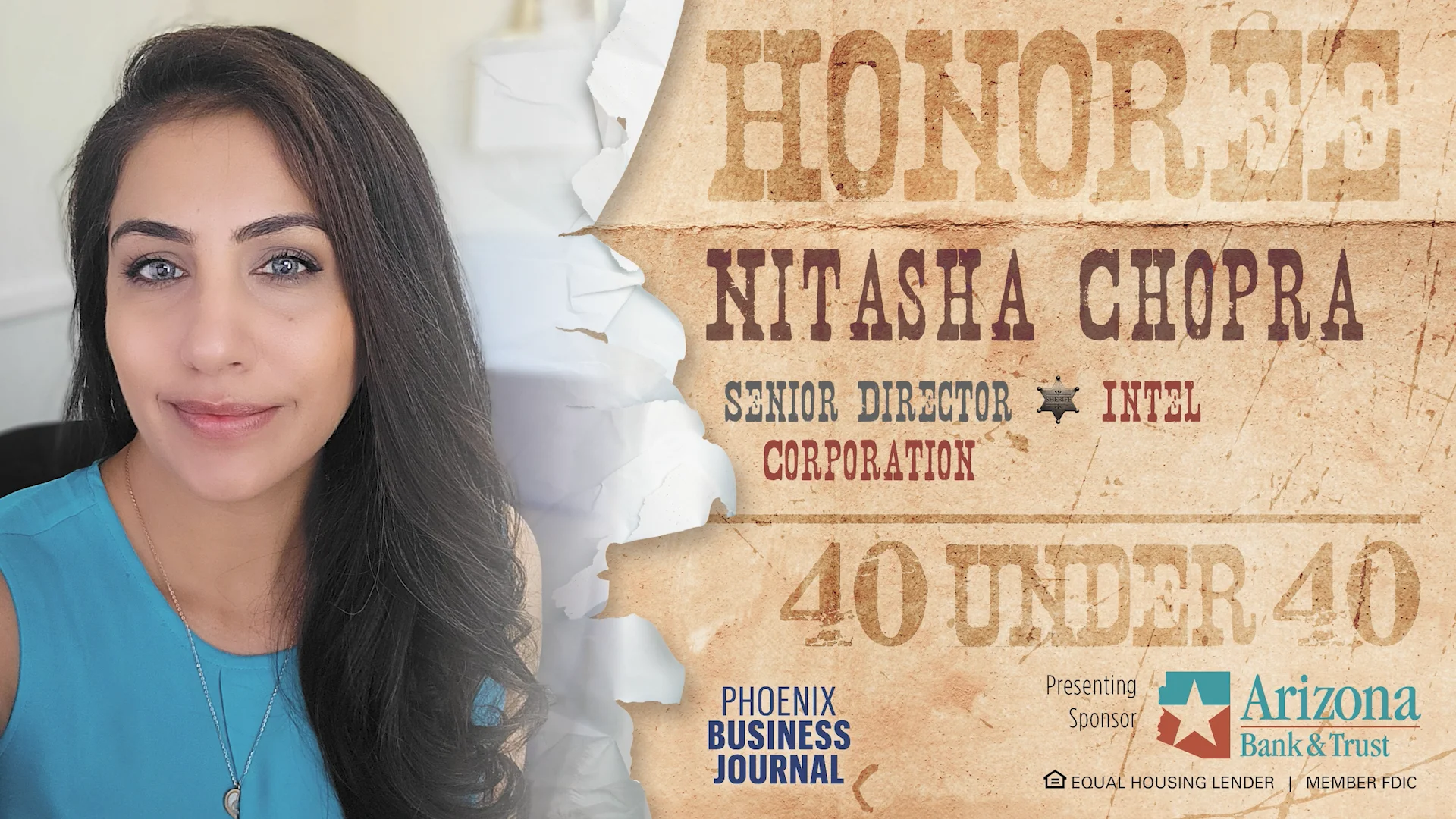 Phoenix Business Journal 40 Under 40 - Nitasha Chopra