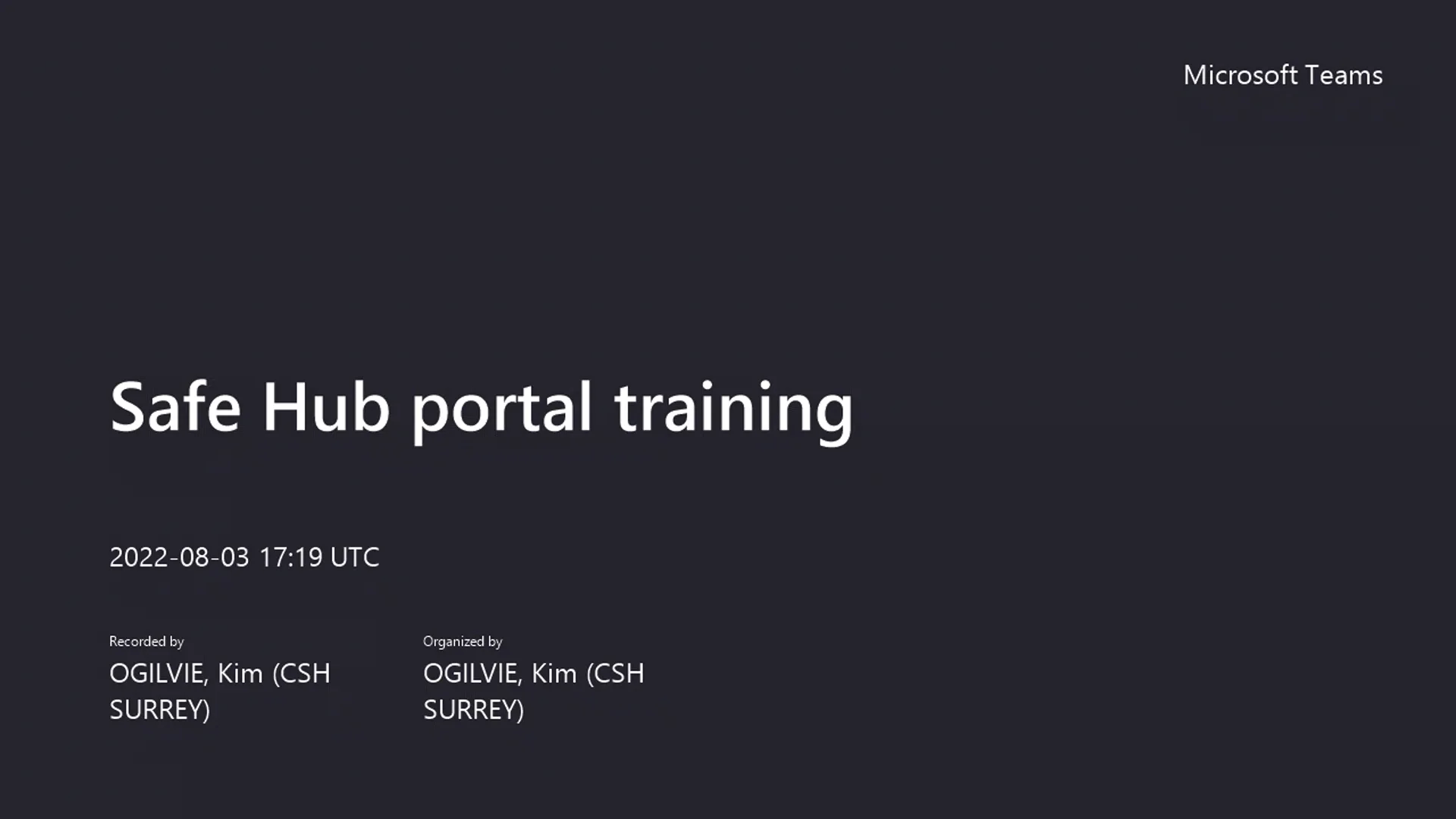 Safe Hub portal training - for managers and team leads