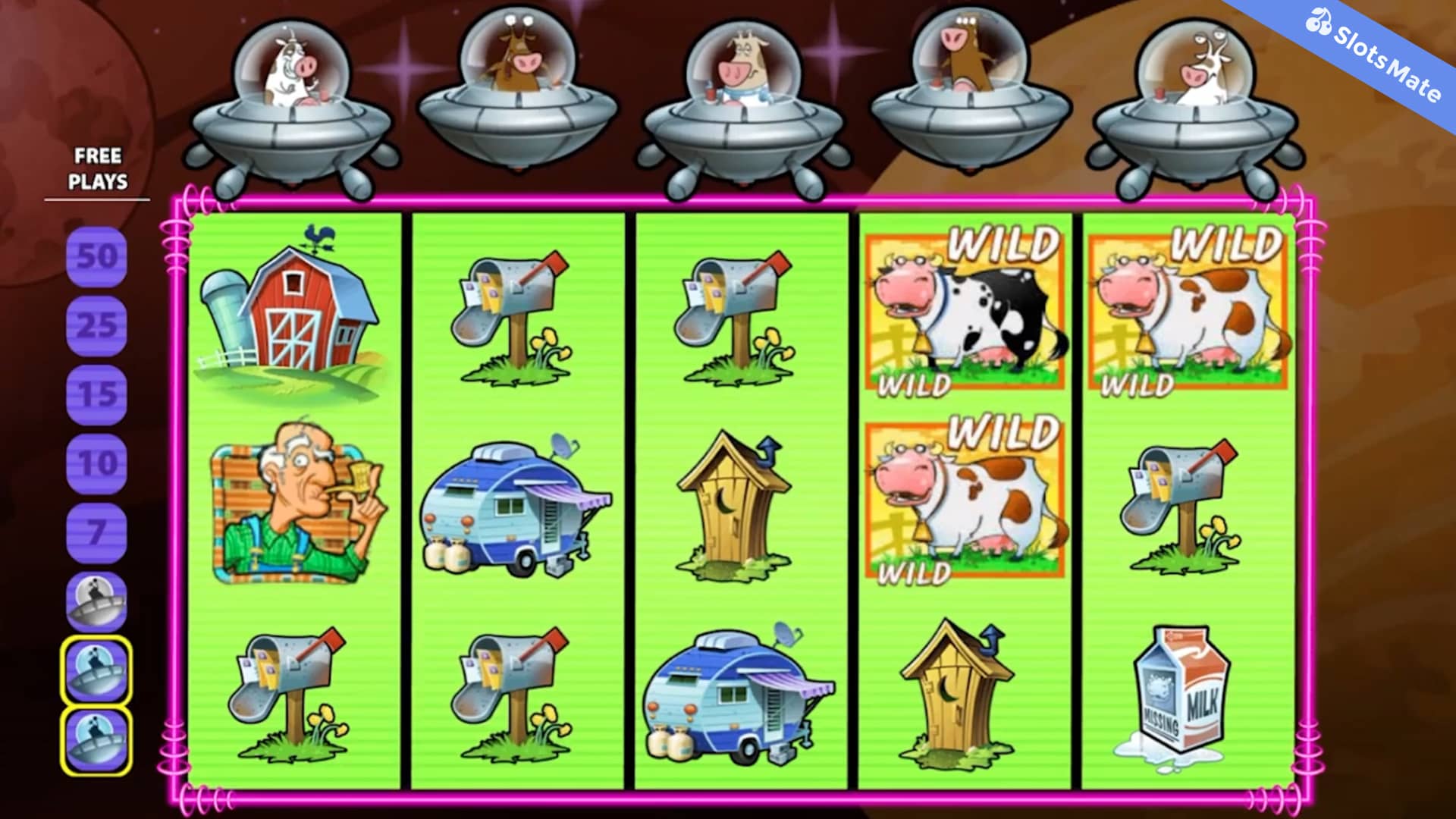 Invaders from the Planet Moolah Slot by WMS Gameplay (Desktop View) on ...