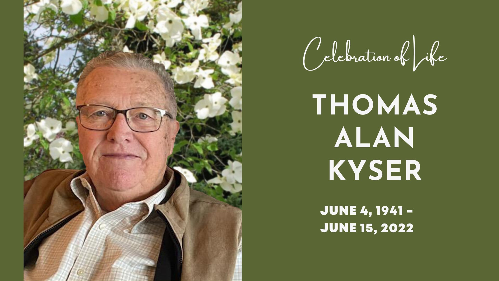 Tom Kyser Memorial Service on Vimeo