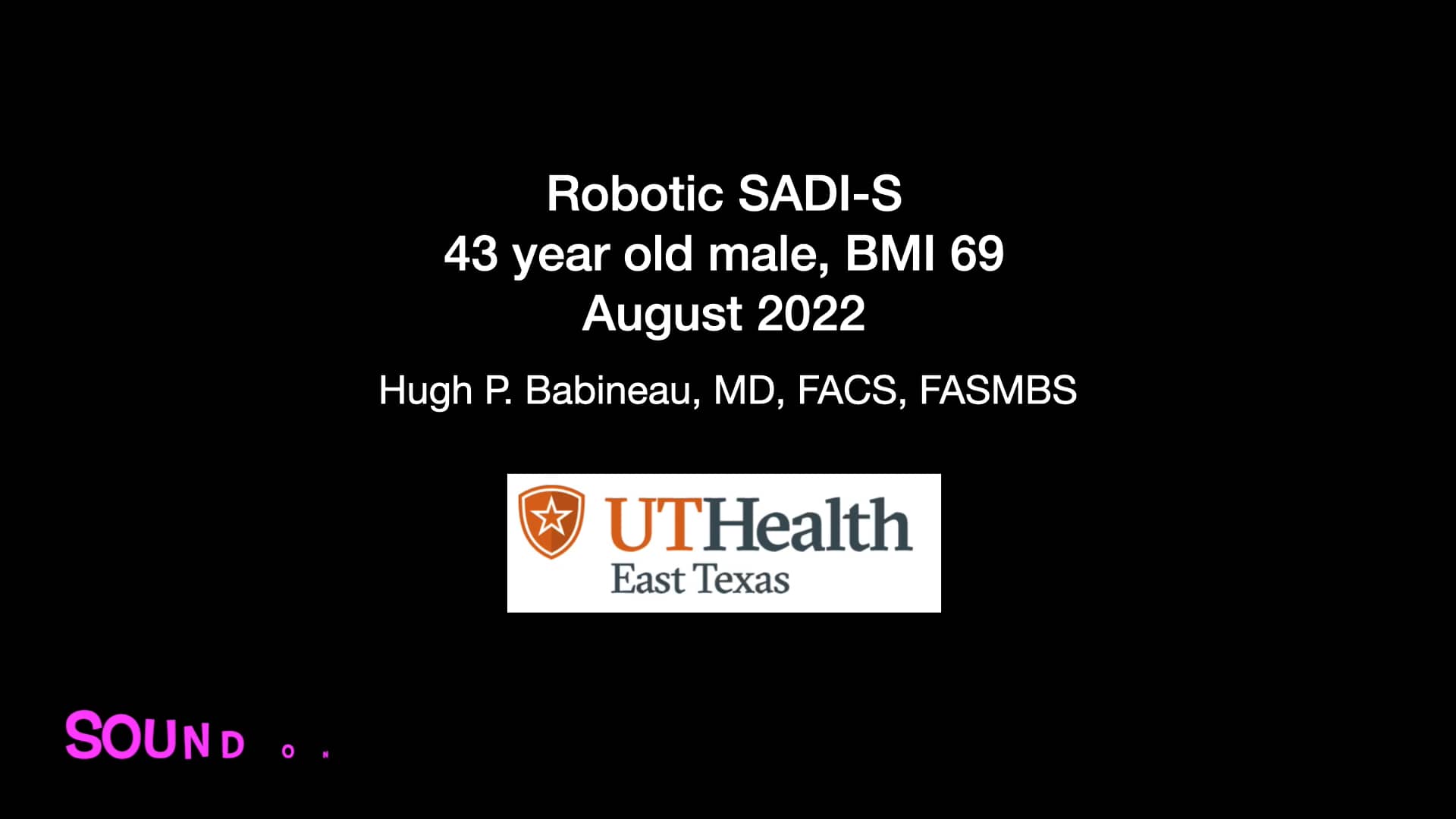 robotic primary SADI male BMI 69 8-2022.mp4 on Vimeo