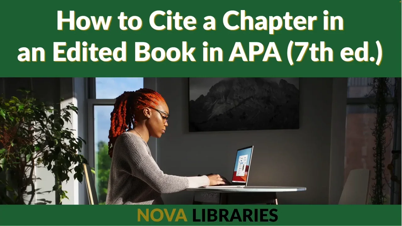 How to Cite a Chapter in an Edited Book in APA (7th ed.)